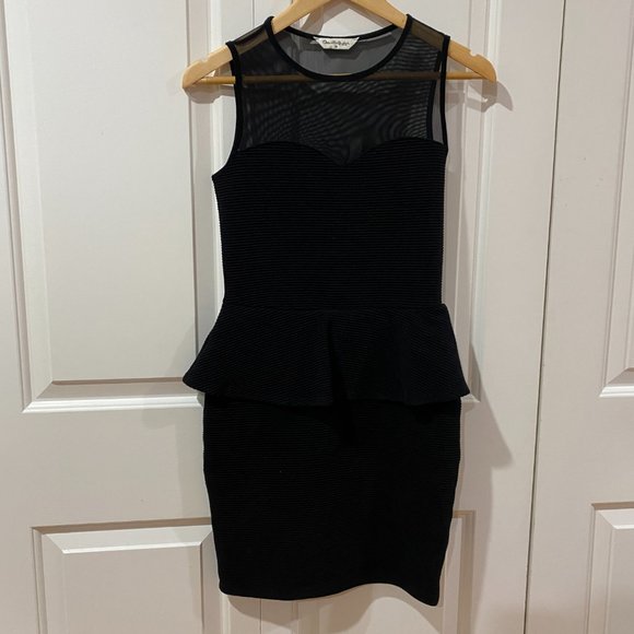 Miss Selfridge | Dresses | Miss Selfridge Black Stretchy Mesh Sheer ...
